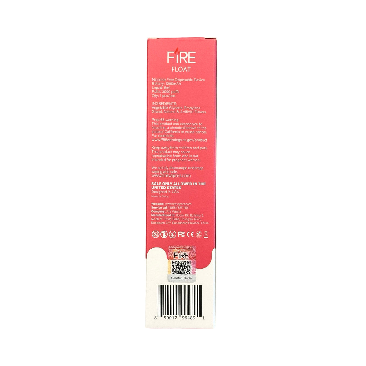 Cranberry Grape - Fire Float 3000 - Zero Nicotine Vape