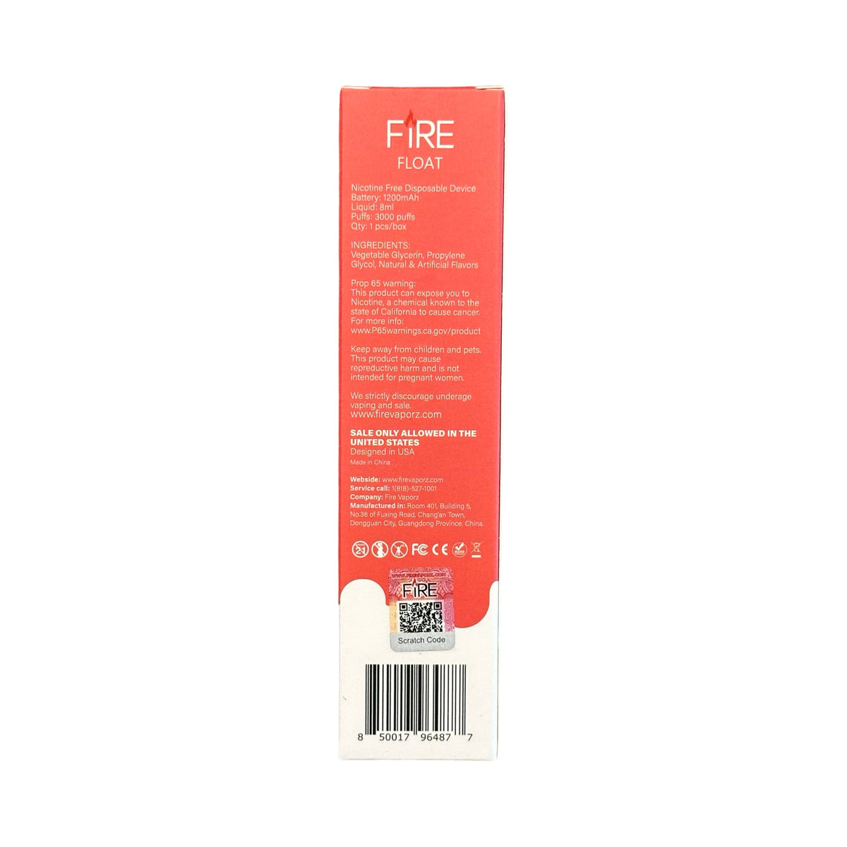 Kiwi Dragon Berry - Fire Float 3000 - Zero Nicotine Vape