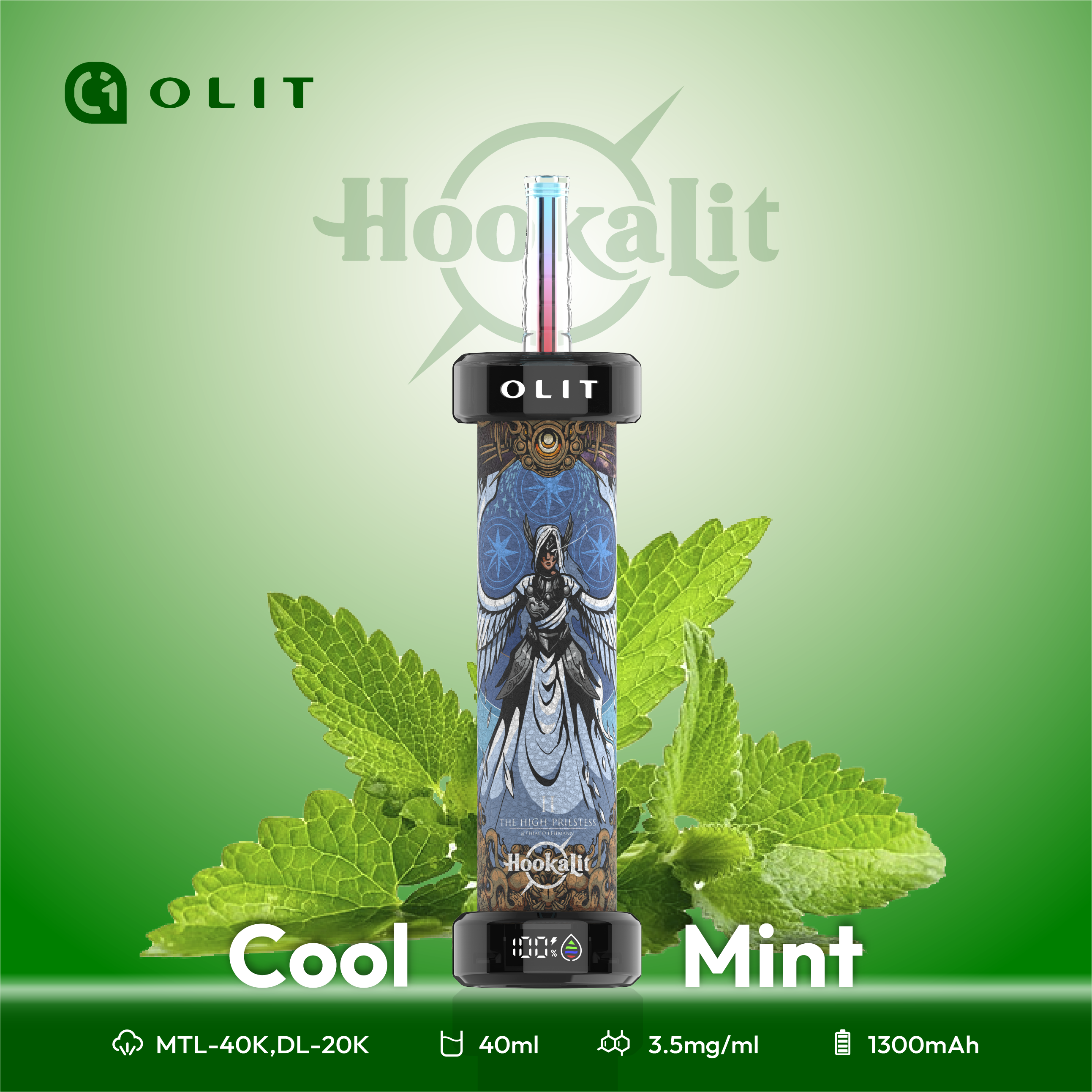Cool Mint - Olit 40K Hookah: Refreshing Vaping Experience