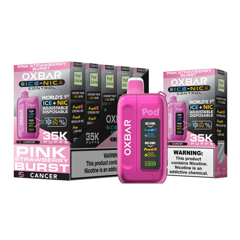 Pink Strawberry Burst Vape | Disposable - Pod Juice