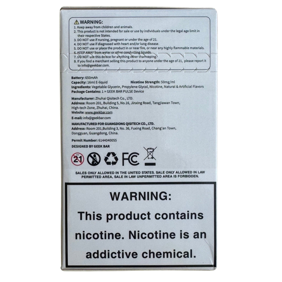 Juicy Peach Ice | Vape Device – Geek Bar Pulse 15000