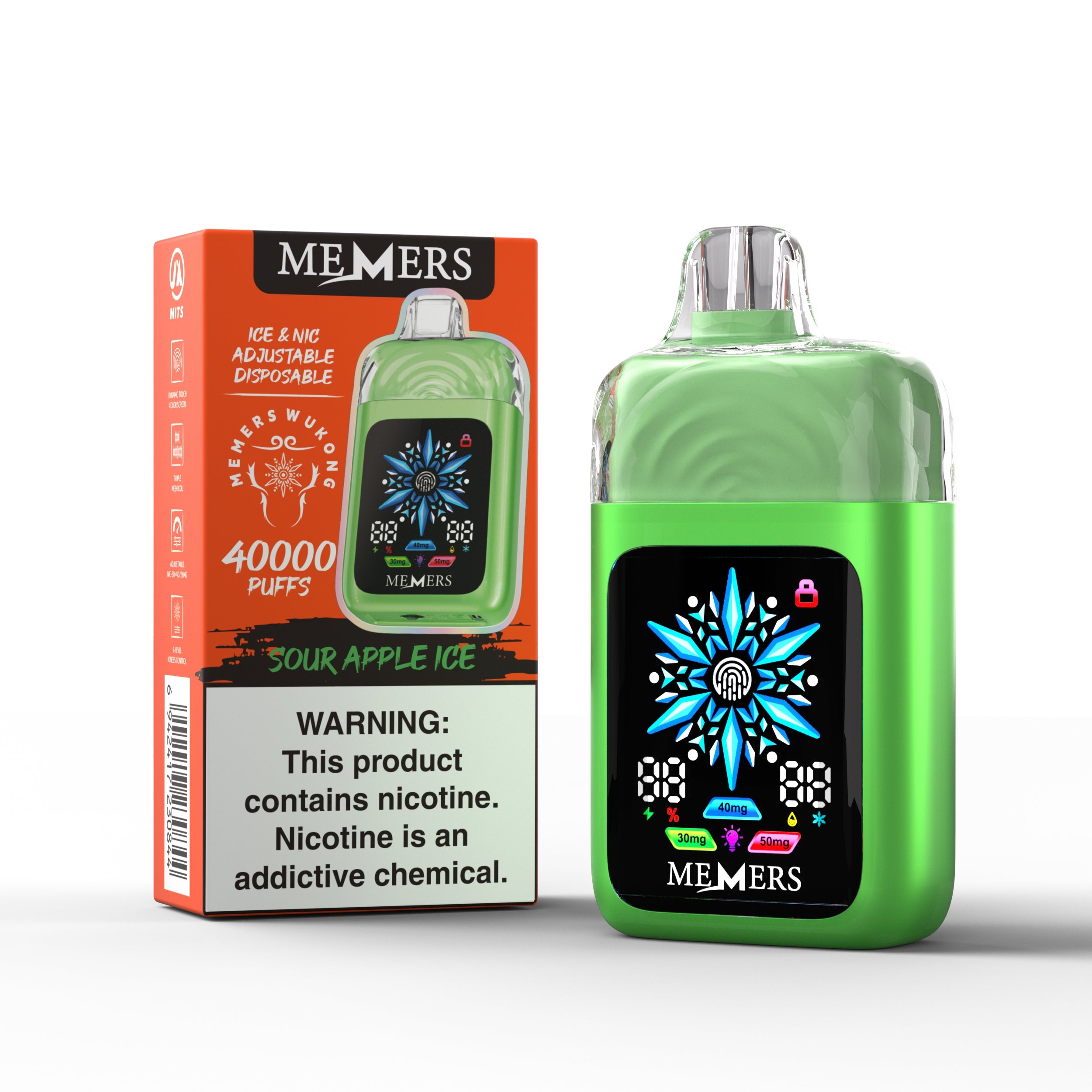 Sour Apple Ice | Vaping Device – Memers Wukong V40K